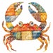 10 Crabs Clipart Bundle, PNG & JPG, Printable Patchwork Crab, Sea ...