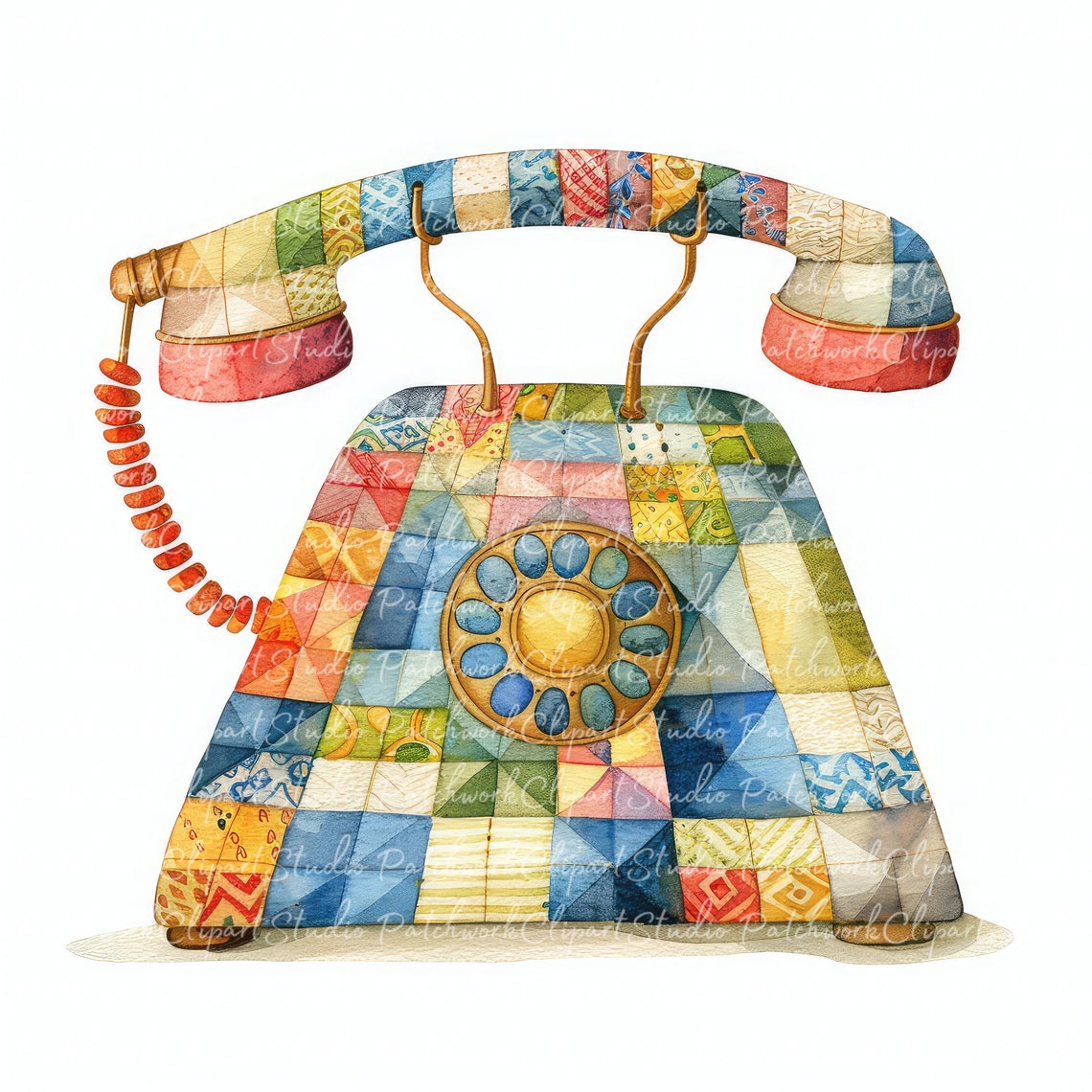 10 Vintage Telefon Clipart Bundle, PNG & JPG, bedruckbare Patchwork ...