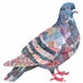 10 Pigeons Clipart Bundle, PNG & JPG, Printable Patchwork Pigeon ...