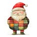10 Santa Claus Clipart Bundle, PNG & JPG, Printable Patchwork ...