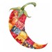 10 Hot Peppers Clipart Bundle, PNG & JPG, Printable Patchwork Pepper ...