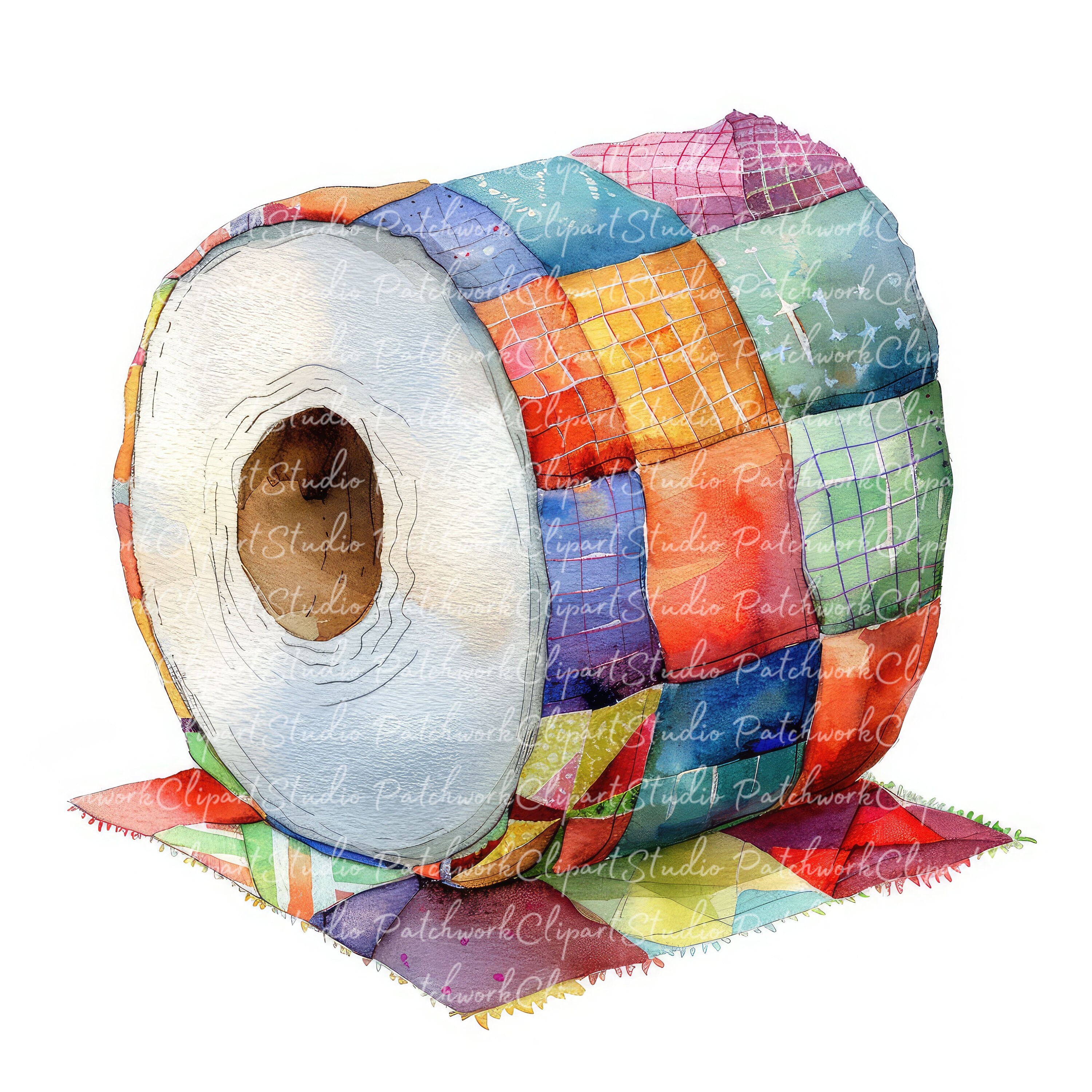 10 Toilet Paper Clipart Bundle, PNG & JPG, Printable Patchwork ...
