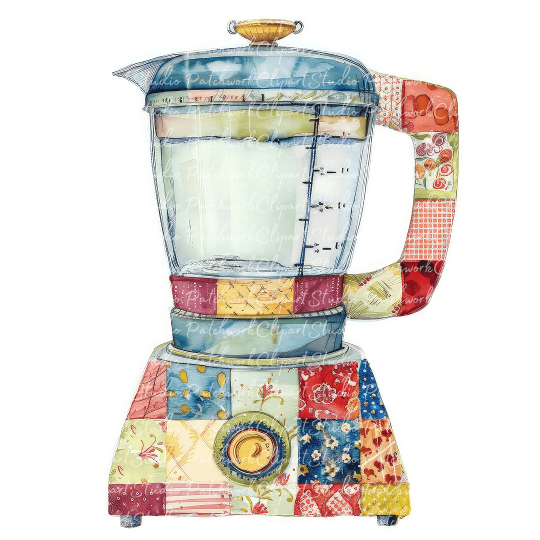 10 Blenders Clipart Bundle, PNG & JPG, Printable Patchwork Blender, Illustrations, Digital ...