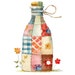 10 Milk Bottle Clipart Bundle, PNG & JPG, Printable Patchwork Milk ...