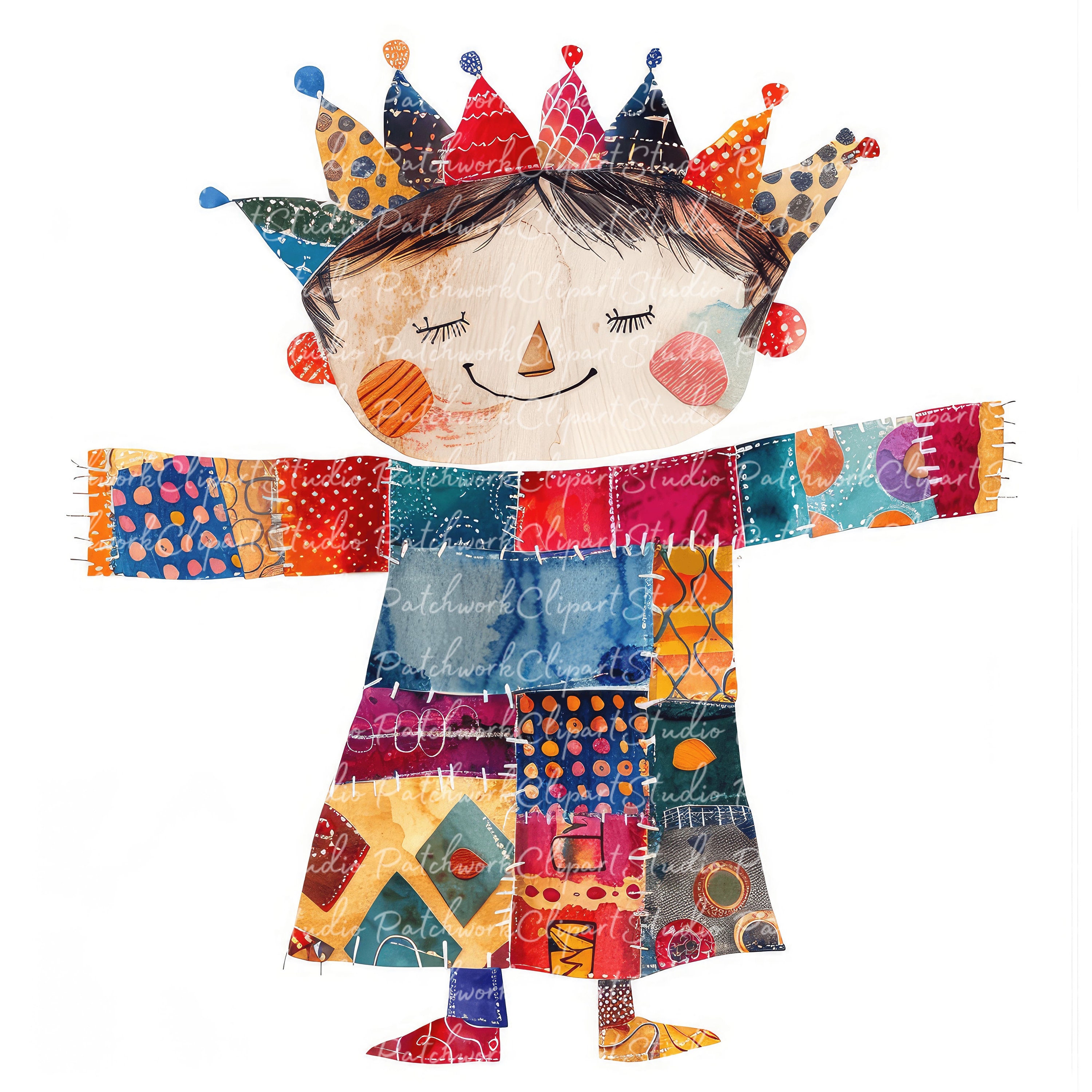 10 Prince Clipart Bundle, PNG & JPG, Printable Patchwork King ...