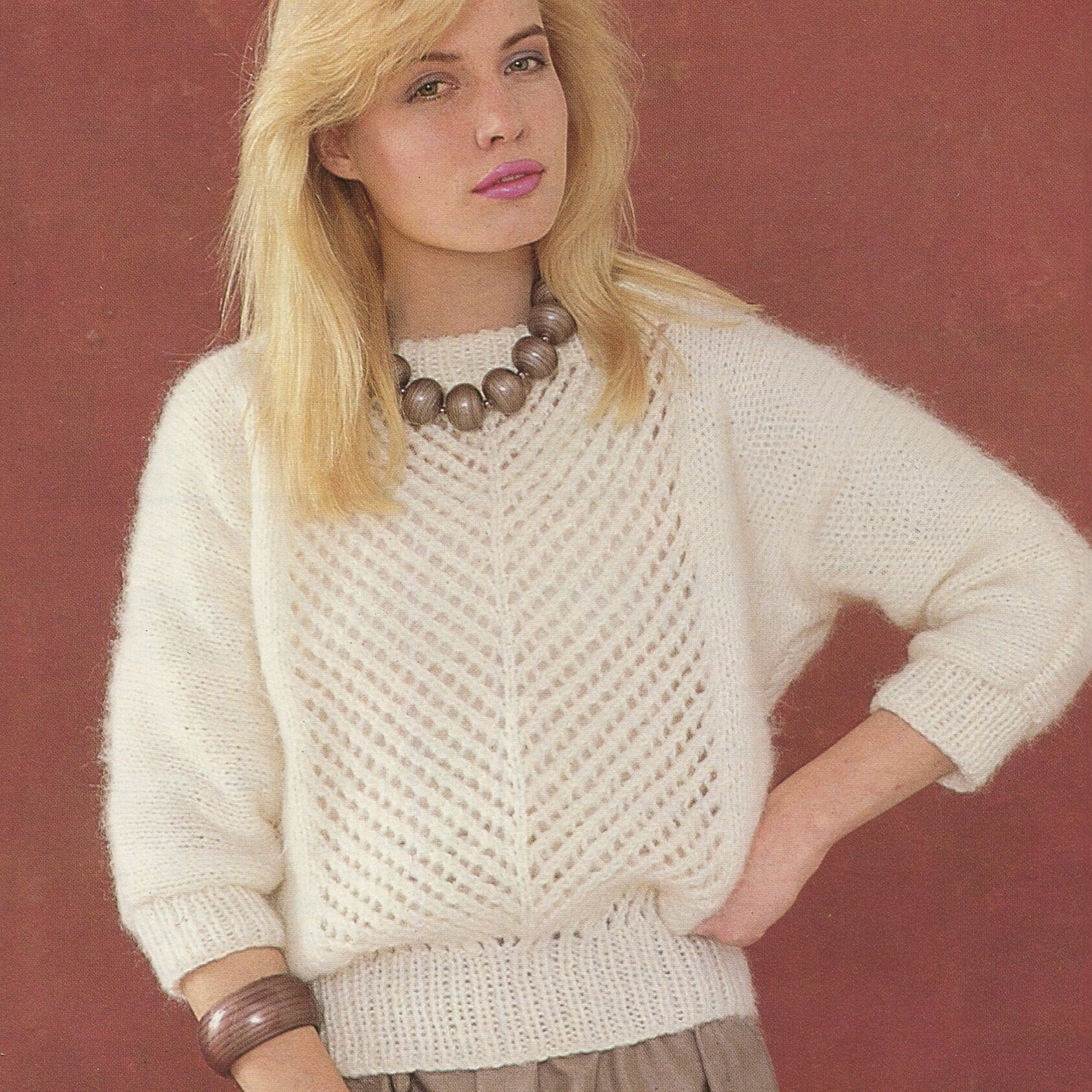Vintage Patons Diana Knitting Pattern PDF: Brushed Chunky Statement ...