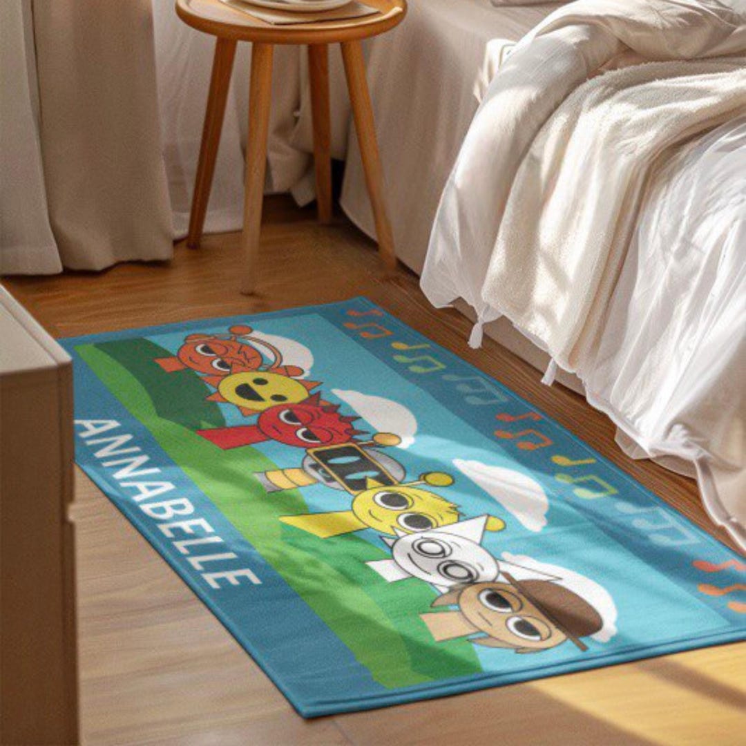 Sprunki Personalized Kids Area Rug, Fun Playroom Decor, Custom Name Rug ...