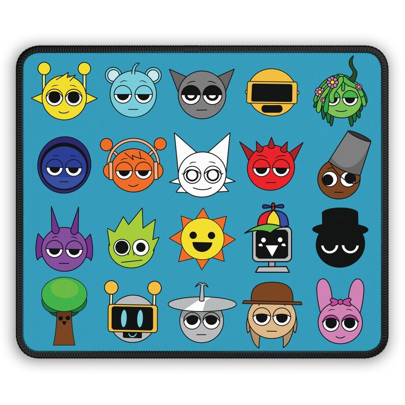 Sprunki Game Mouse Pad: Colorful Character Desk Mat, Gaming Mat ...