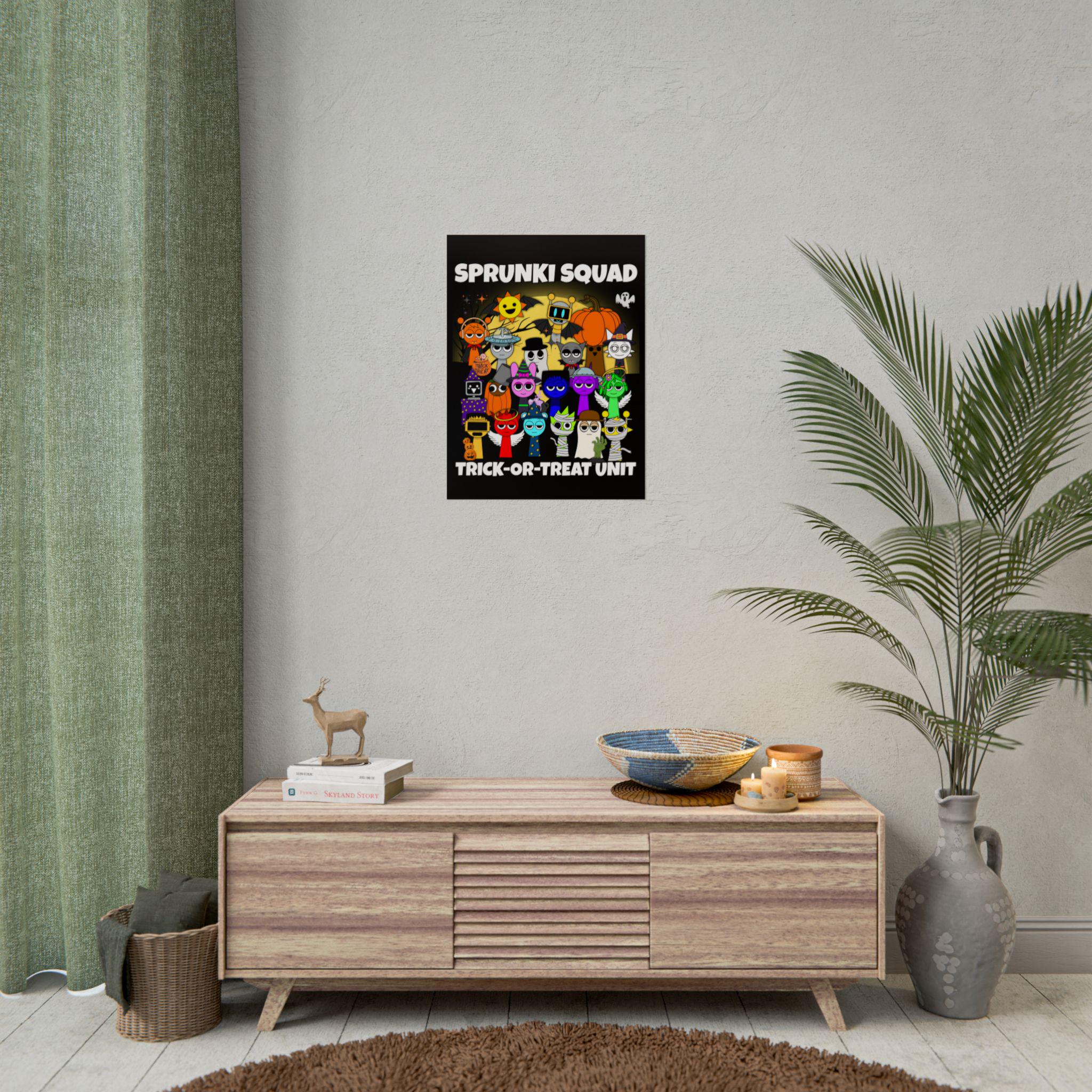 Halloween Kids Room Art: Sprunki Squad Rolled Poster - Etsy