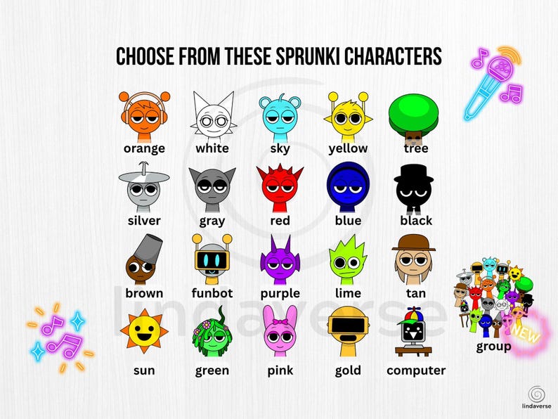 Sprunki Water Bottle: Choose a Character, Kids Water Bottle With Name ...