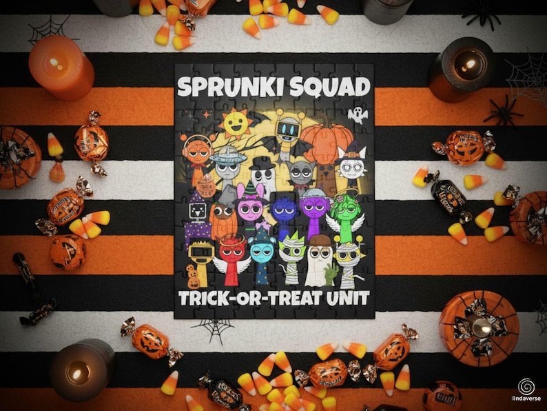 Sprunki Halloween Puzzle: Trick or Treat Jigsaw, Halloween Kids Puzzle ...