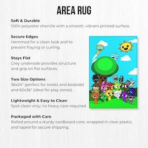 Sprunki Kids Carpet: Colorful Kids Playroom Area Rug, Fun Sprunki ...