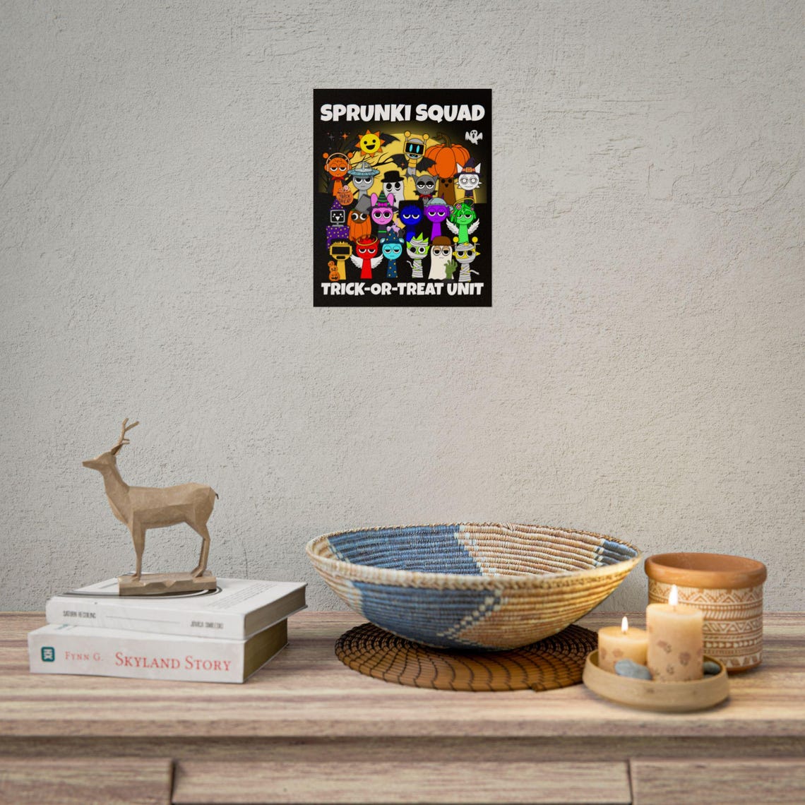 Halloween Kids Room Art: Sprunki Squad Rolled Poster - Etsy