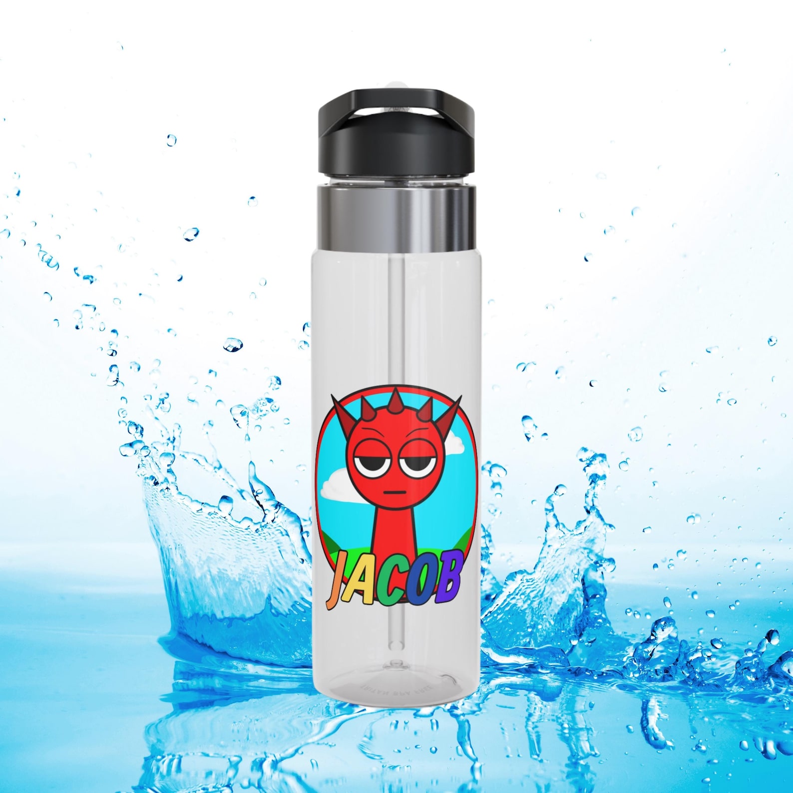 Sprunki Water Bottle, Choose a Character, Kids Water Bottle With Name ...