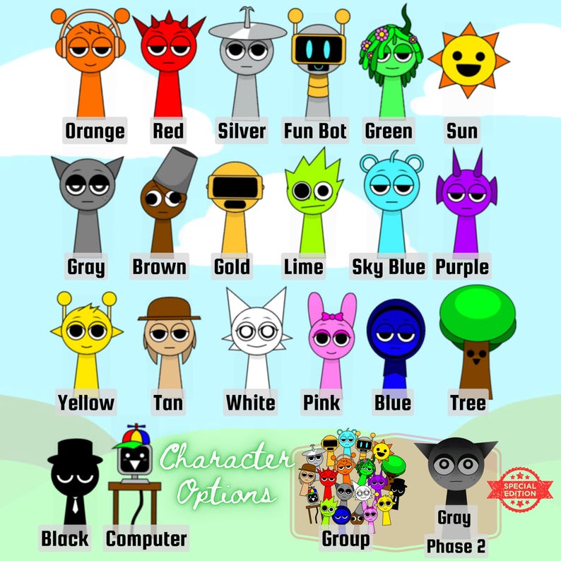 Sprunki Water Bottle, Choose a Character, Kids Water Bottle With Name ...