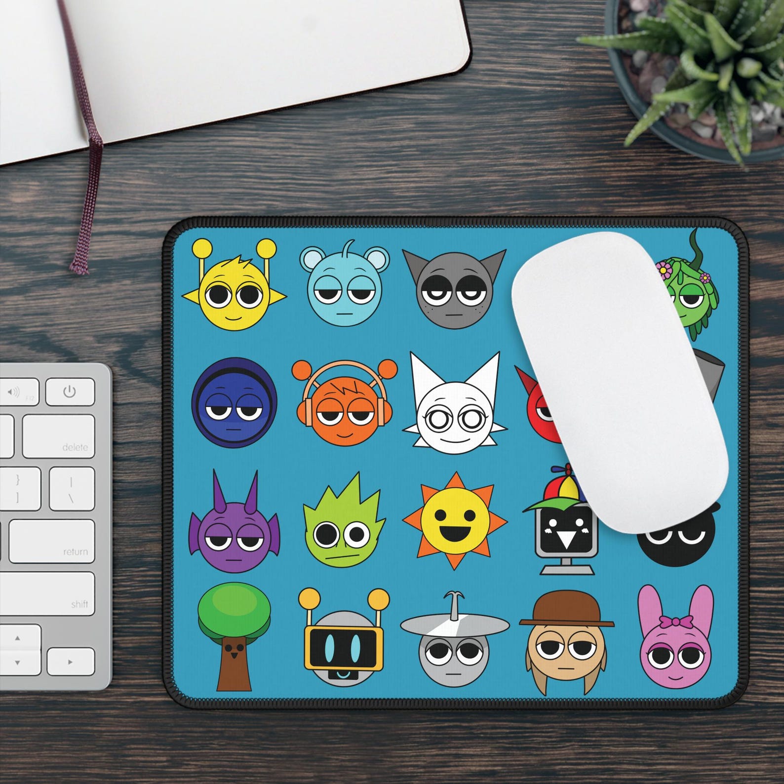 Sprunki Game Mouse Pad: Colorful Character Desk Mat, Gaming Mat ...