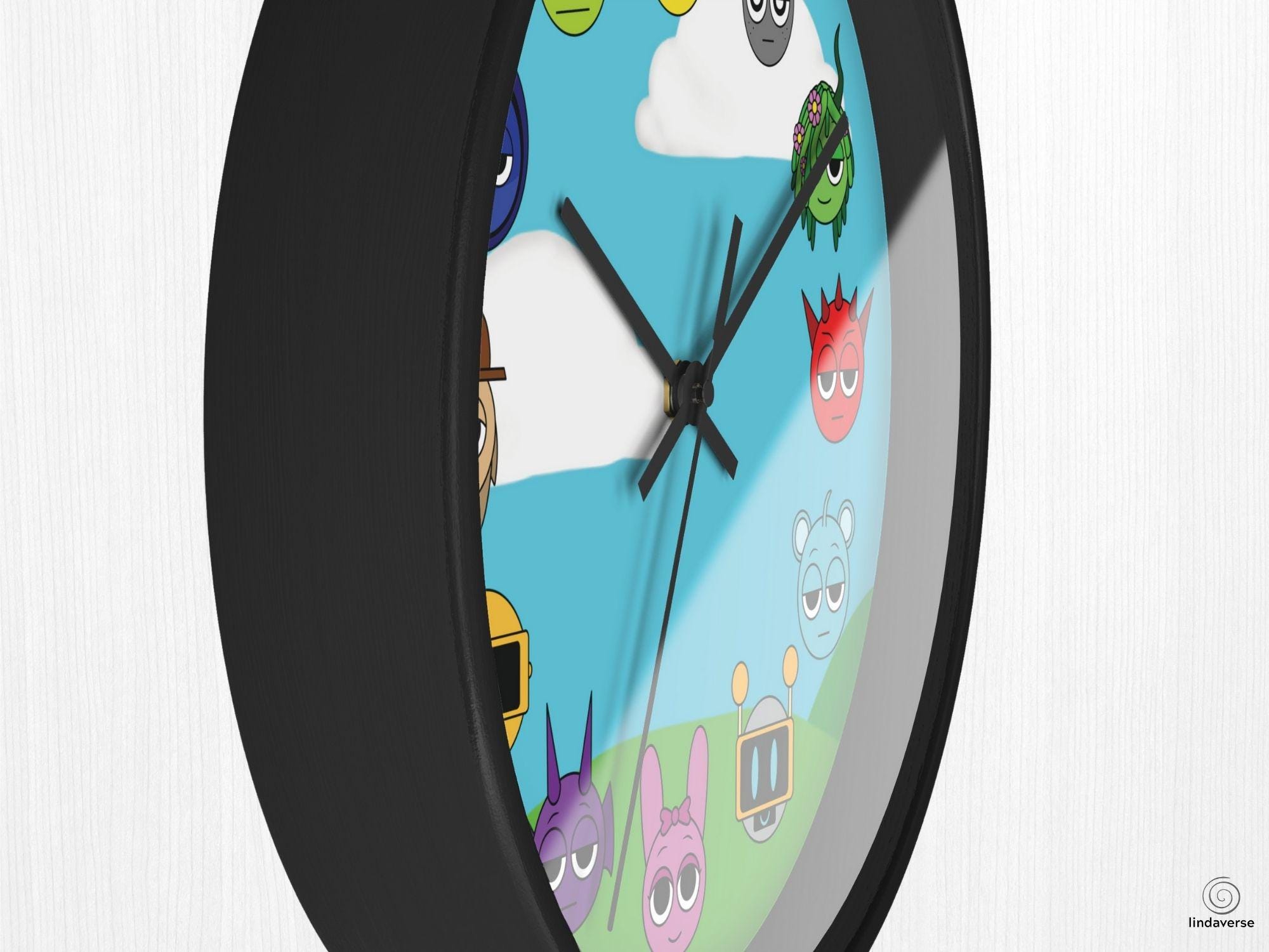Sprunki Wall Clock: Fun Kids Room Decor, Cute Cartoon Clock for ...