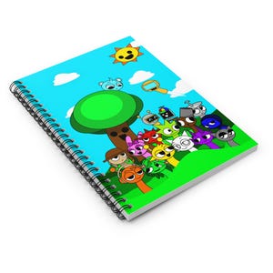 Sprunki Spiral Notebook, Personalized Journal, Colorful Ruled Line ...