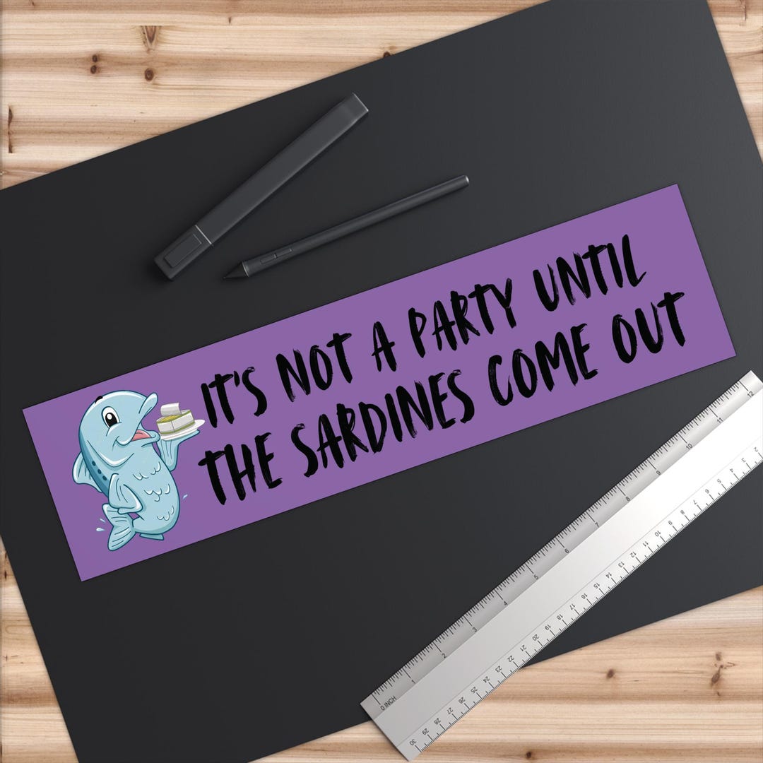 Funny Sardine Bumper Sticker: Quirky Car Decal - Etsy