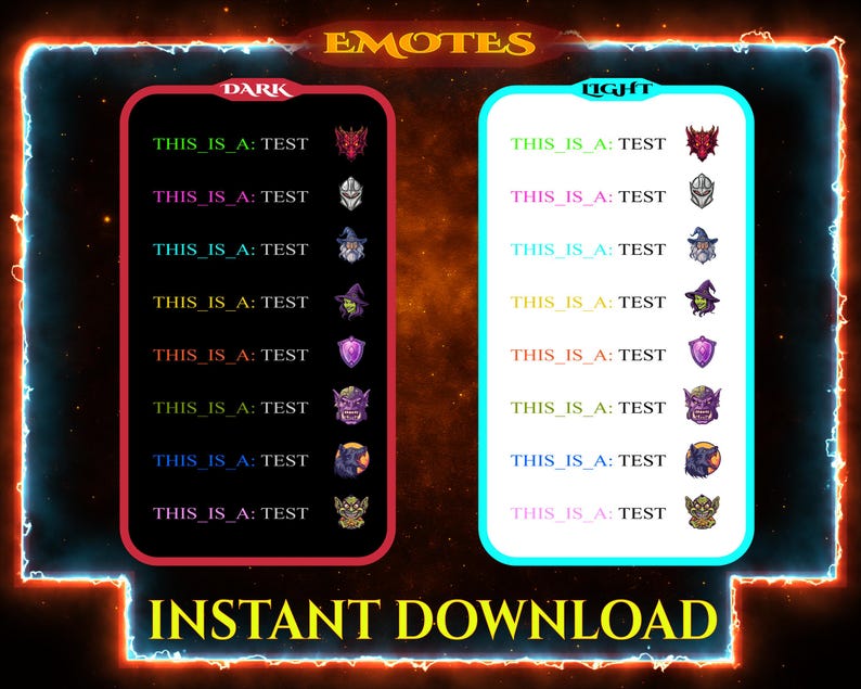 28 Fantasy Twitch Emotes Pack + 4 Animated Gifs | Discord & Telegram ...