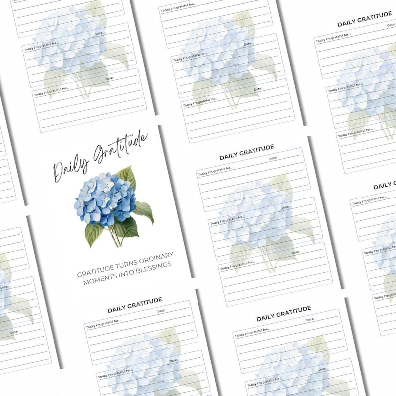 Gratitude | Journal | Printable | Daily Gratitude | Instant Download ...