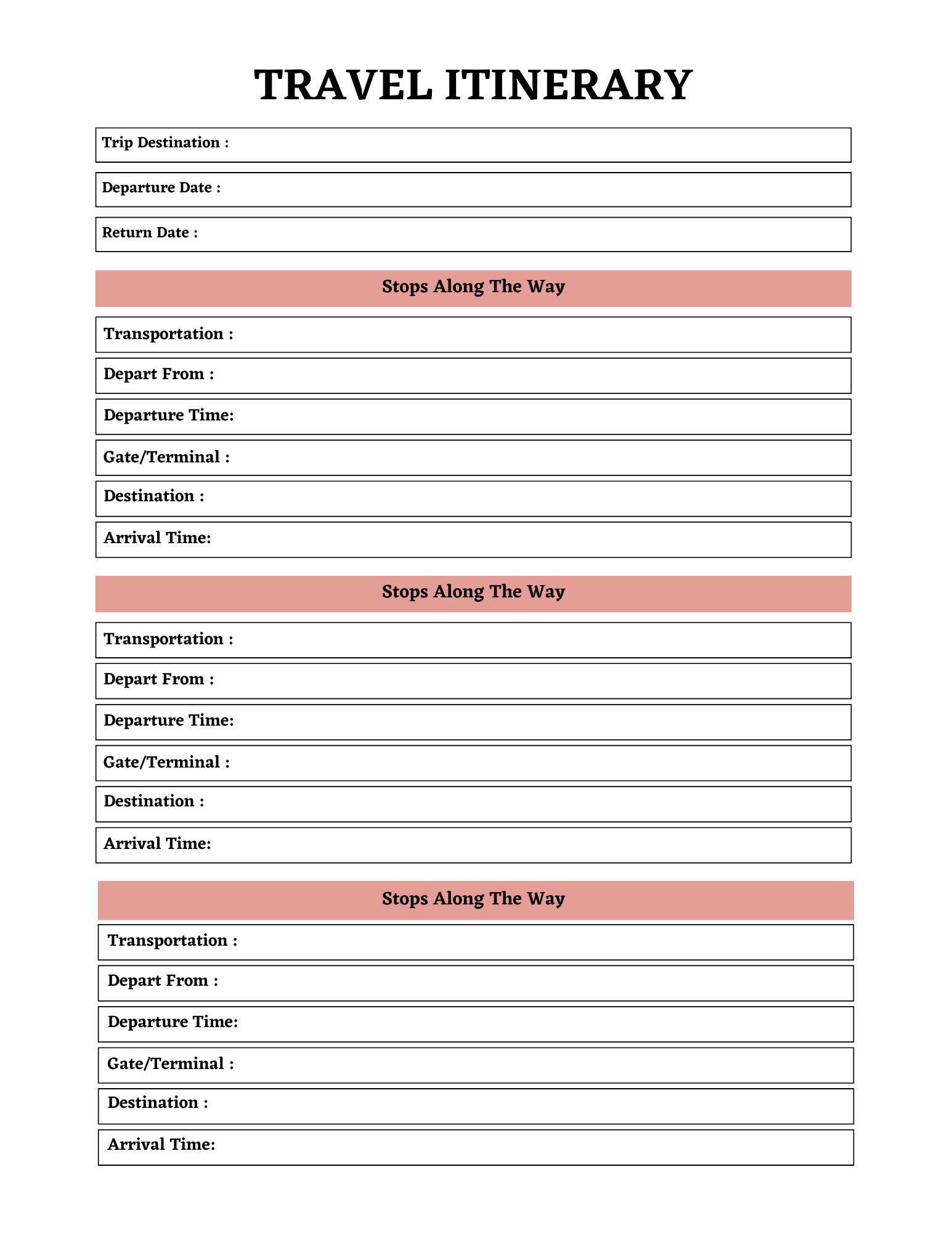 Travel Planner | Road Trip | Printable | Trip Planning | Weekly ...