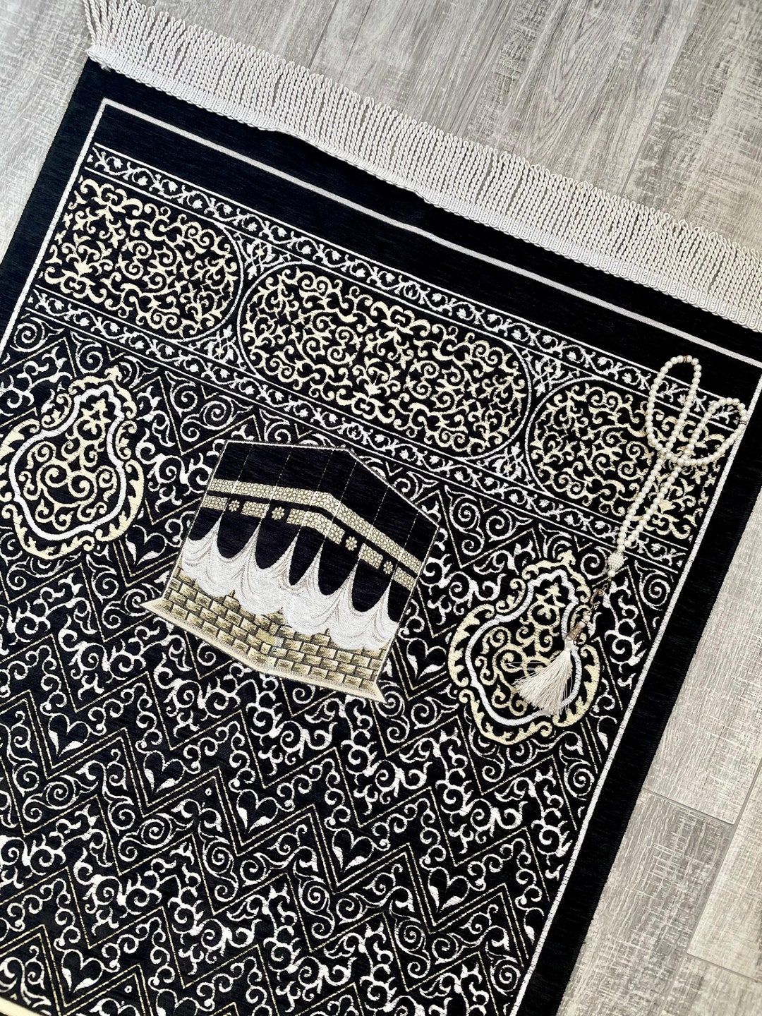 Kaaba Pattern Prayer Mat: Chenille Islamic Rug, Muslim Gift - Etsy