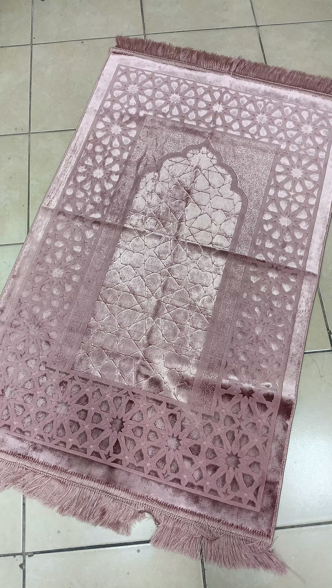 Pink Prayer Mat, Velvet Prayer Mat, Cildren's Prayer Mat, Gift for Her ...