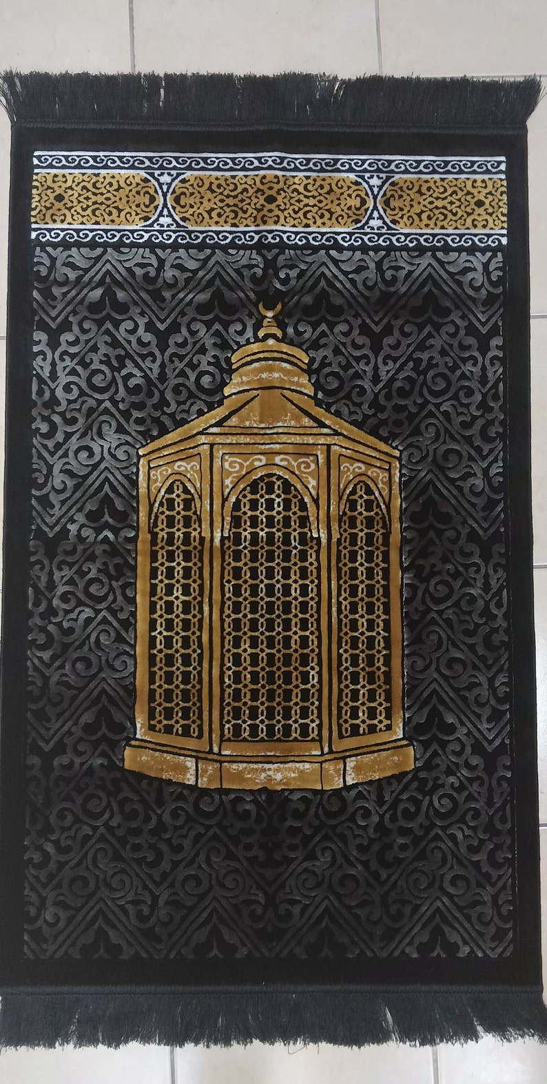 Handmade Velvet Prayer Mat: Maqam Ibrahim Design, Muslim Gift - Etsy