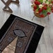 Kaaba Door Pattern Prayer Mat: Black Chenille Islamic Rug - Etsy