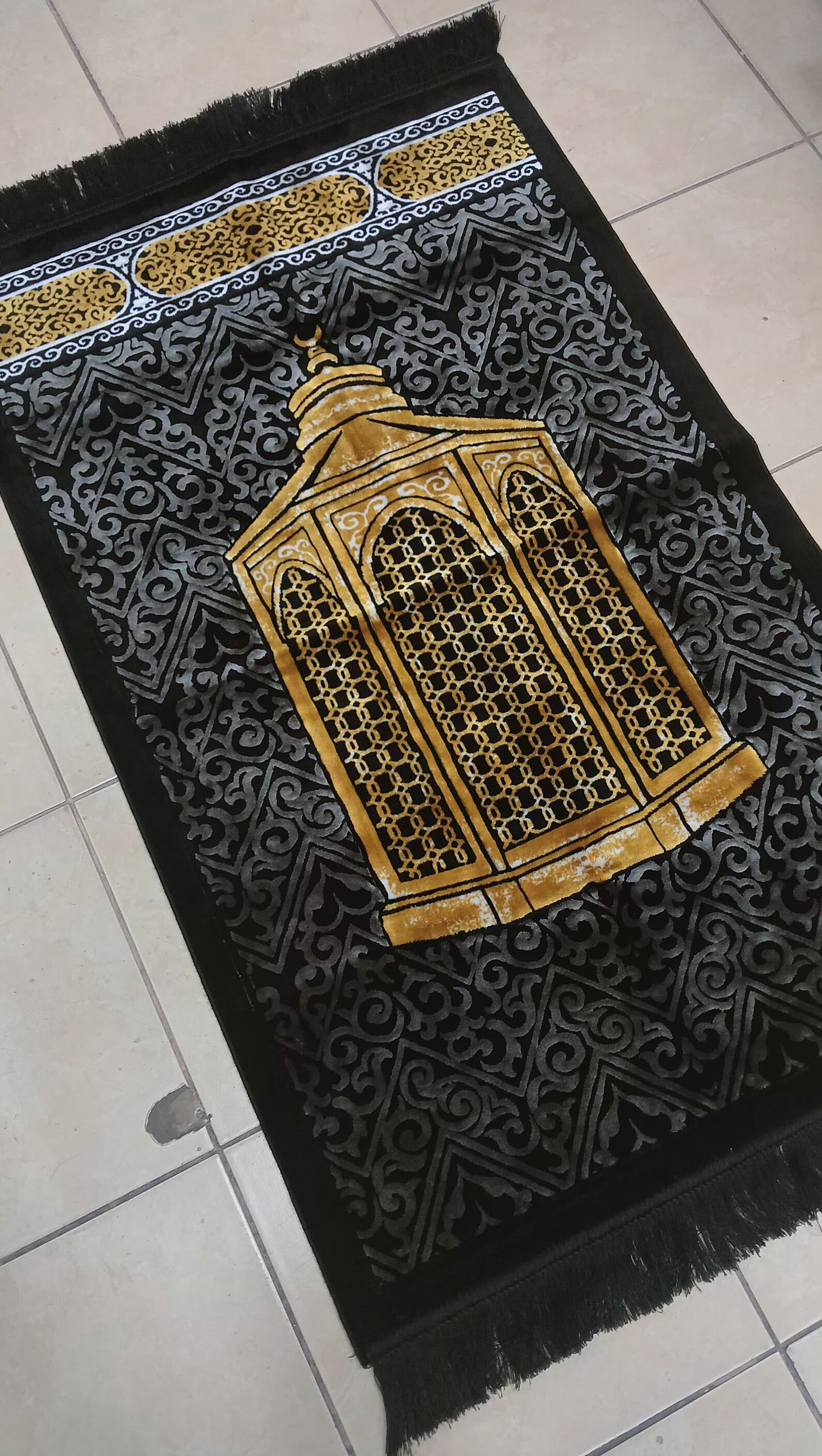 Handmade Velvet Prayer Mat: Maqam Ibrahim Design, Muslim Gift - Etsy