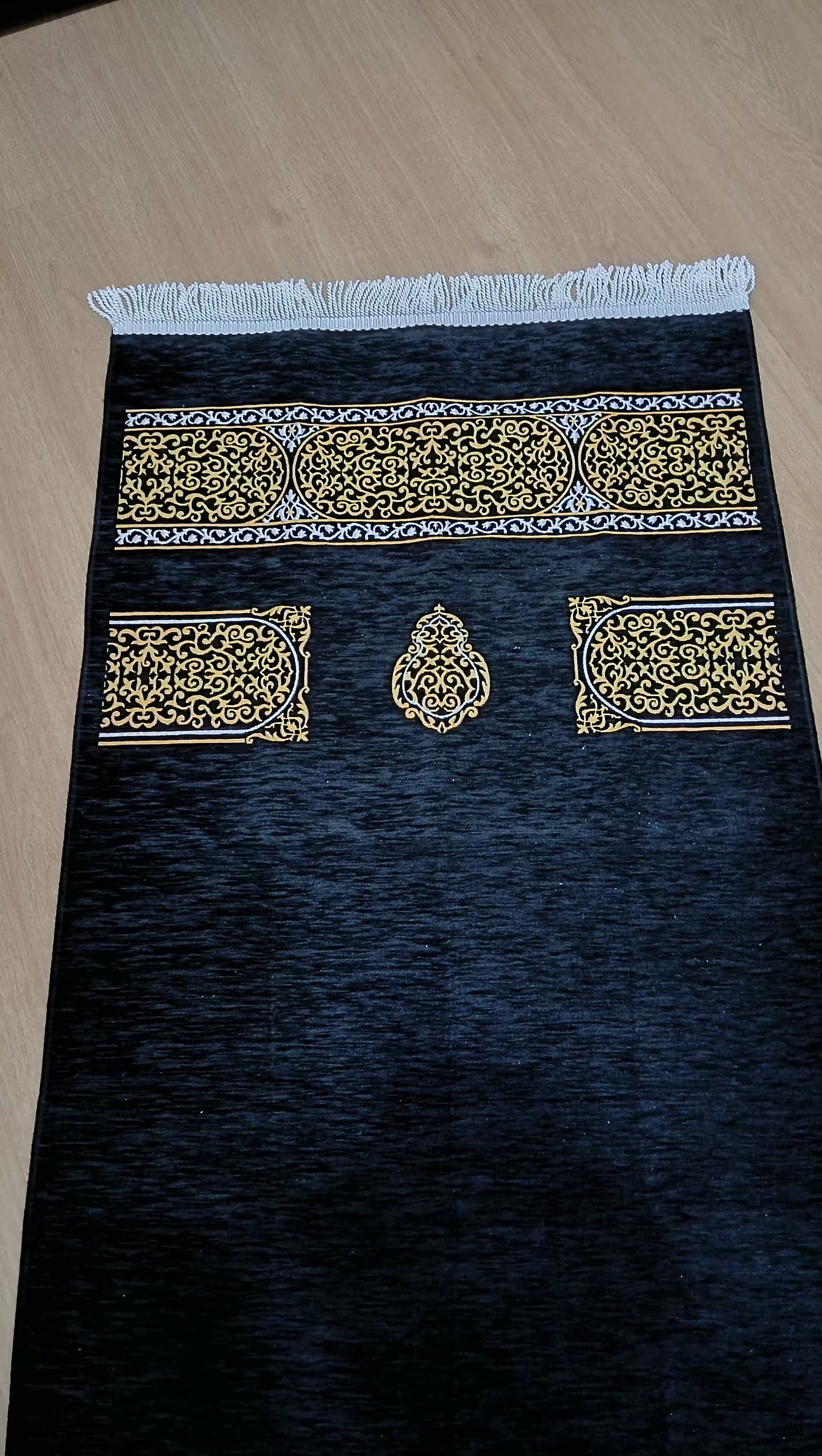 Kaaba Kiswa Prayer Mat, Black Prayer Rug, Eid Gifts, Soft Prayer Rugs ...