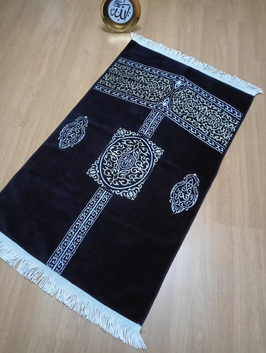 Custom Prayer Mat, Black Prayer Mat, Ramadan Eid Gifts, Soft Prayer ...