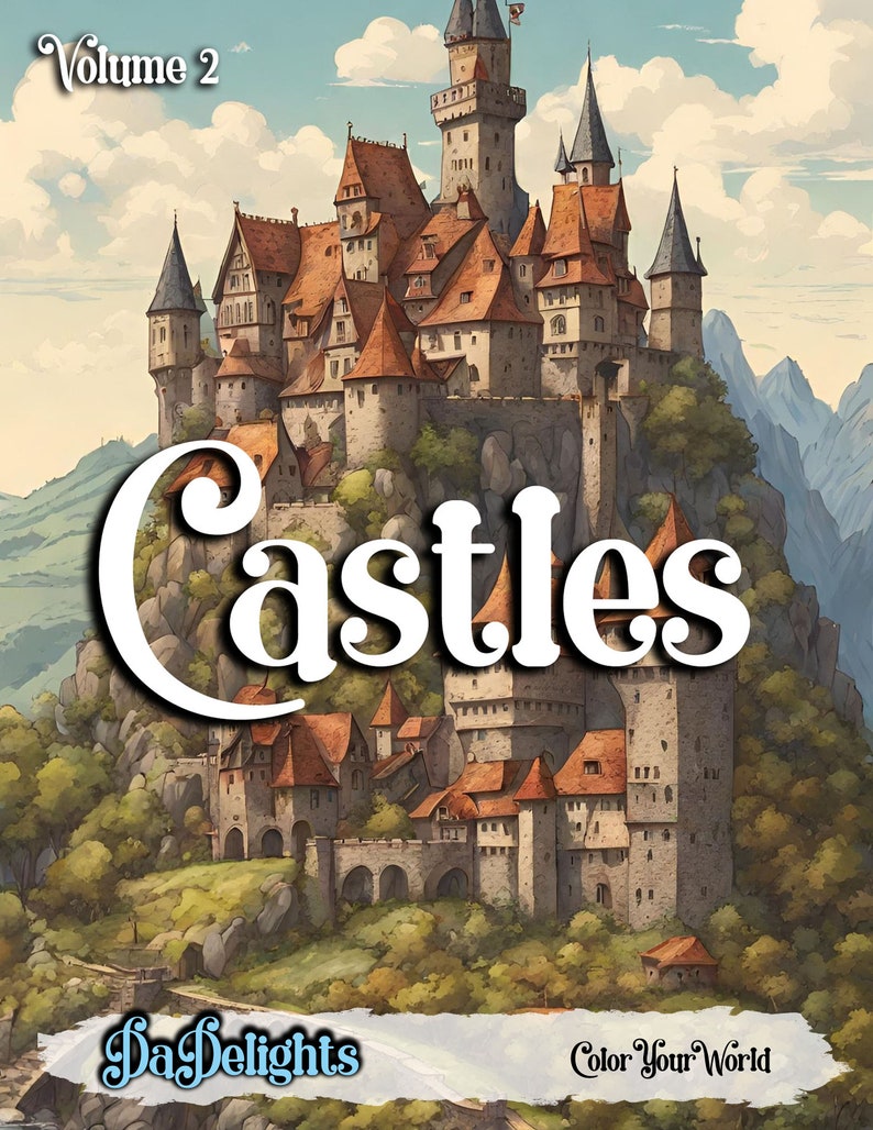 Castles Volume 2 - Coloring Book Pages - Edit, Print, Save From Canva ...