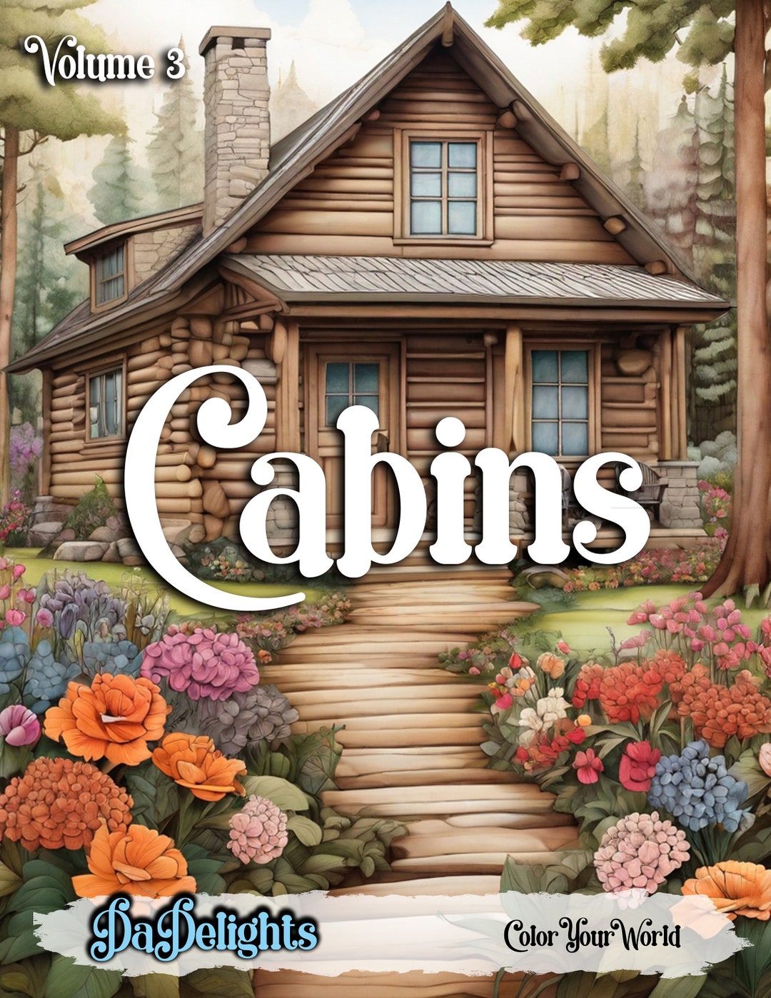 Cabins Volume 3 Coloring Book Pages Edit, Print, Save From Canva ...
