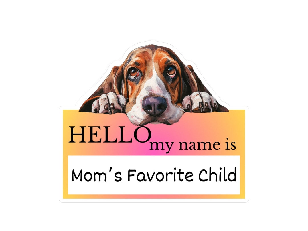 Bassett House Decal, Bassett Hound Sticker, Kiss-cut Vinyl Decal, Dog ...
