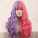 Gradient Color Block Wigs | European and American Wigs | Full Headset ...