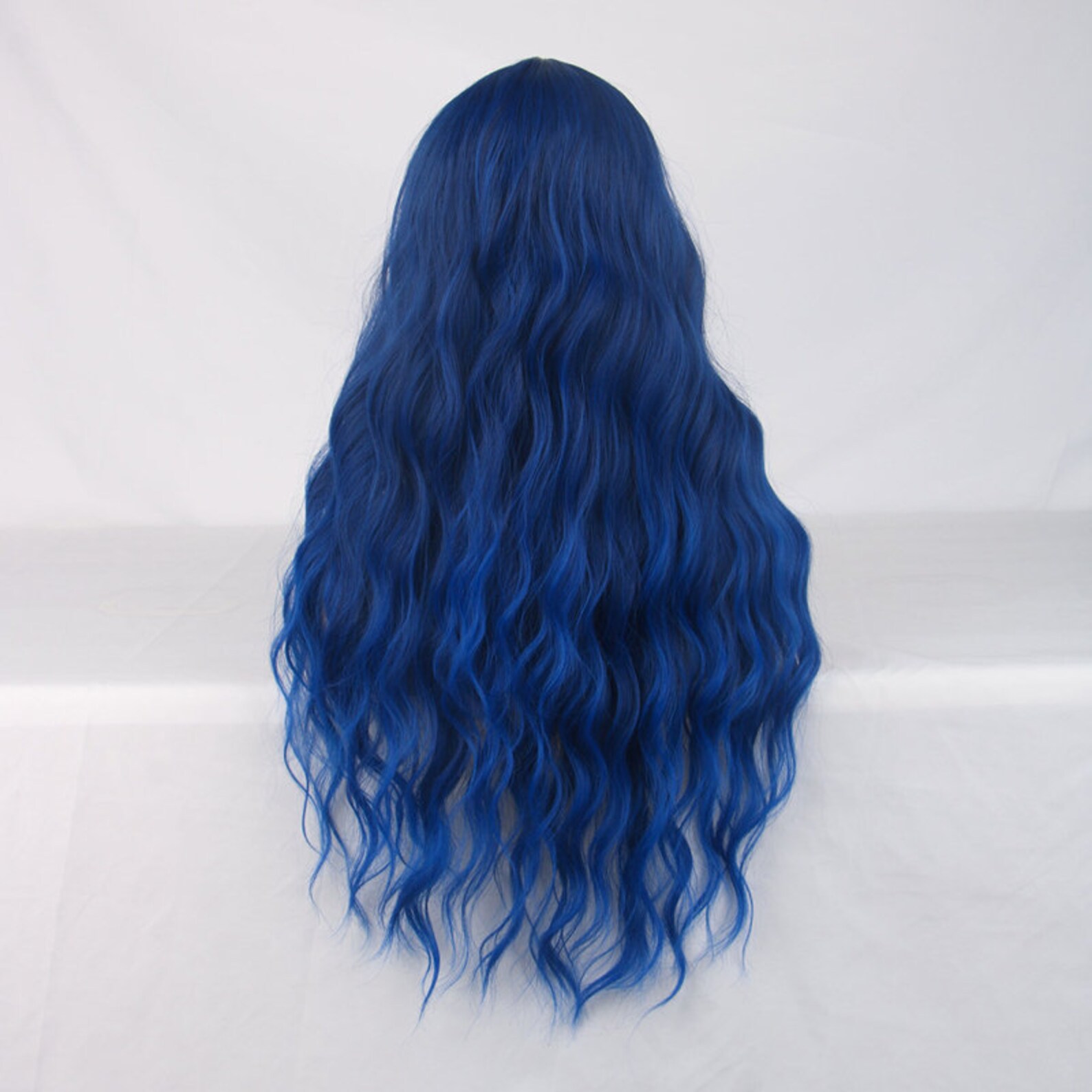 Long Curly Hair|long Blue Wig|bang Hai Wig|gradual Curly Hair|big Wave ...