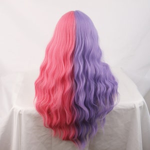 Gradient Color Block Wigs | European and American Wigs | Full Headset ...