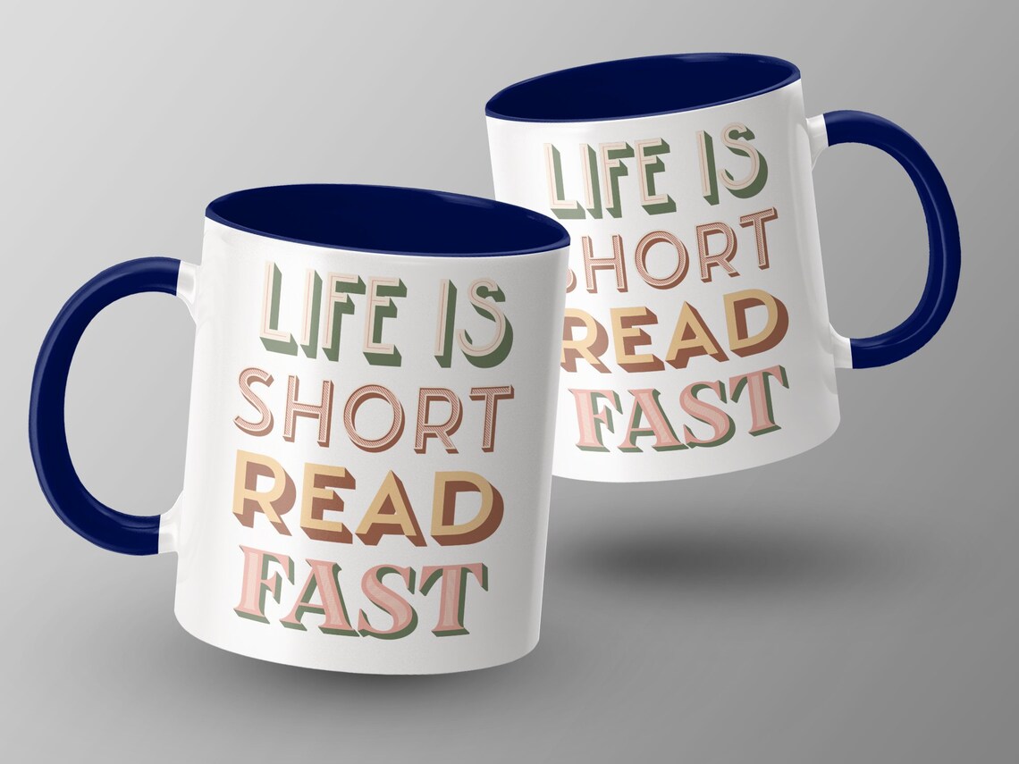 Life is Short Read Fast Mug, Book Lover Gift, Library Enthusiast Mug ...