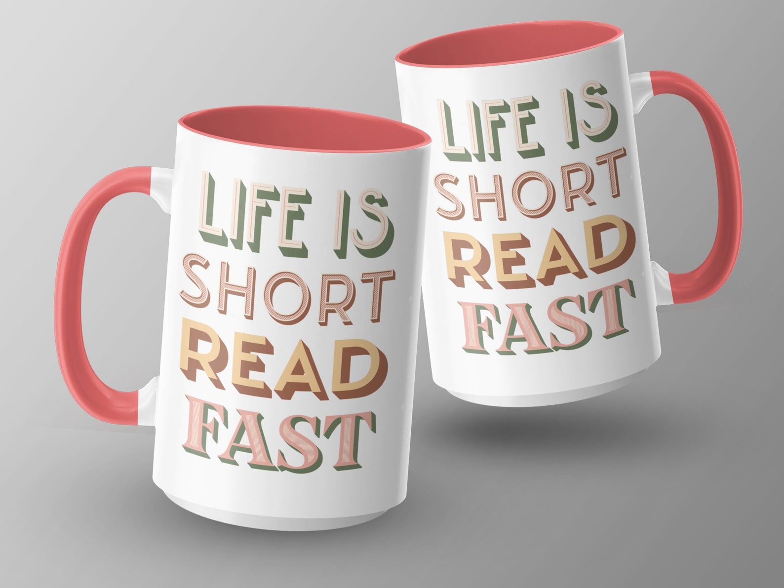 Life is Short Read Fast Mug, Book Lover Gift, Library Enthusiast Mug ...