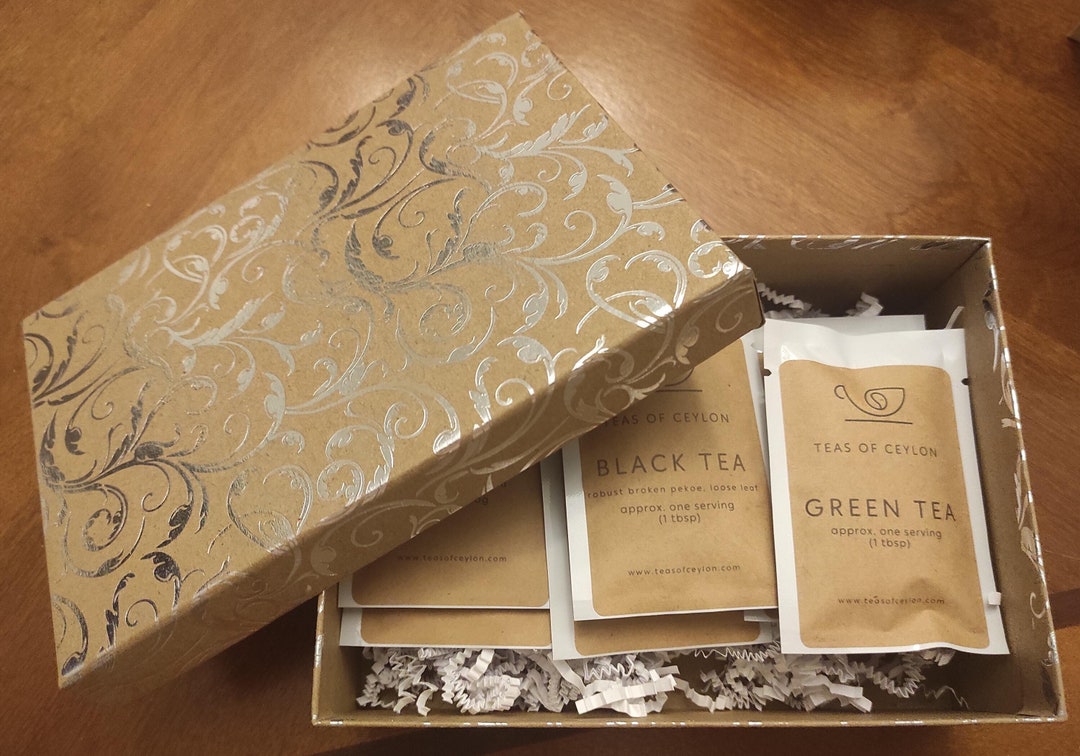 Ceylon Tea Gift Sampler, Holiday Tea Gift Set, Three Teas, 9 Single ...