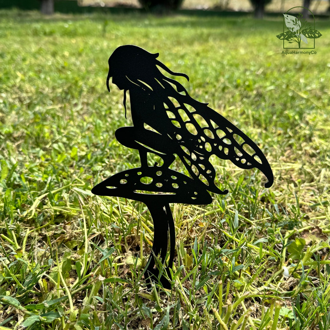 Metal Art Decor for Spring Yard, Enchanting Fairy Garden Stake, Yard ...
