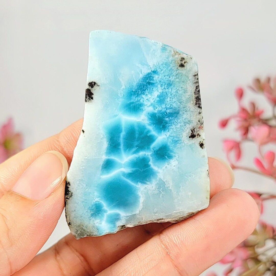 35g Super Blue Larimar Slab, Rare Minerals, Healing Crystals and Stones ...