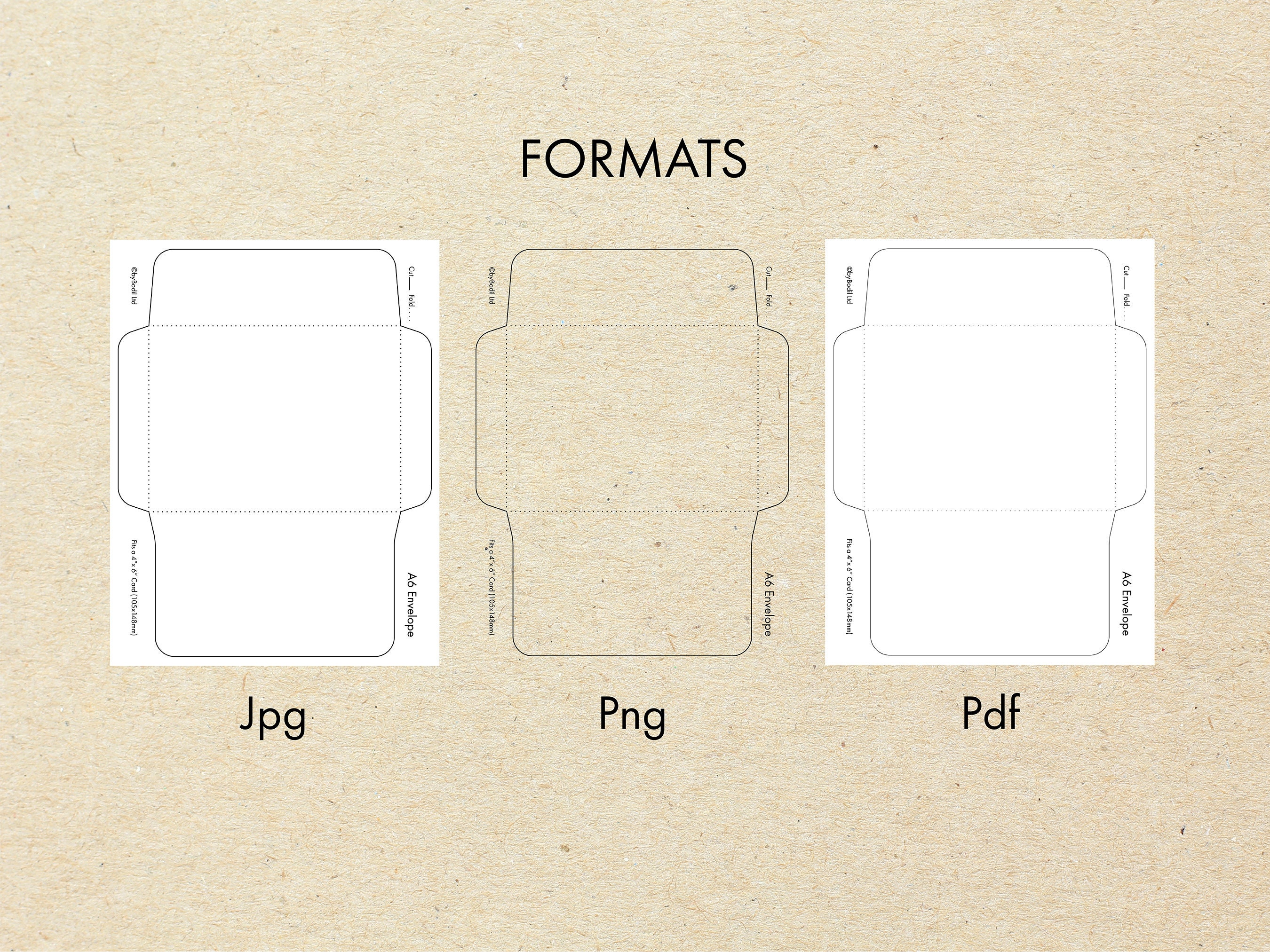 Classic Printable Envelope Template Jpg Png Pdf Digital Download for A7 ...