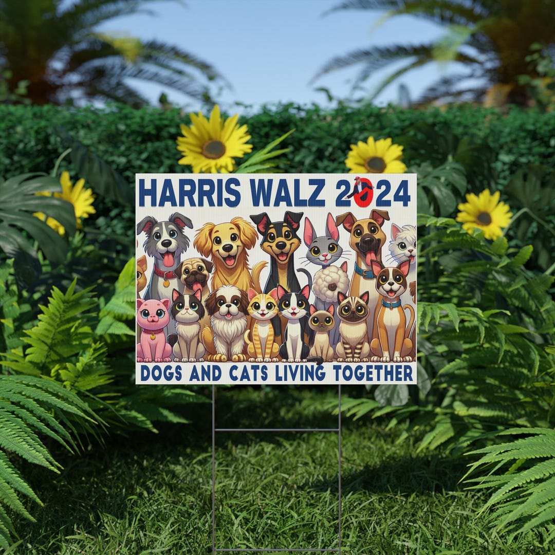 Harris Walz 2024 Unity Over Division Political Yard Lawn Sign With Post ...