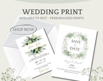 Personalised Digital Wedding Invitation | Instant Download & Editable ...