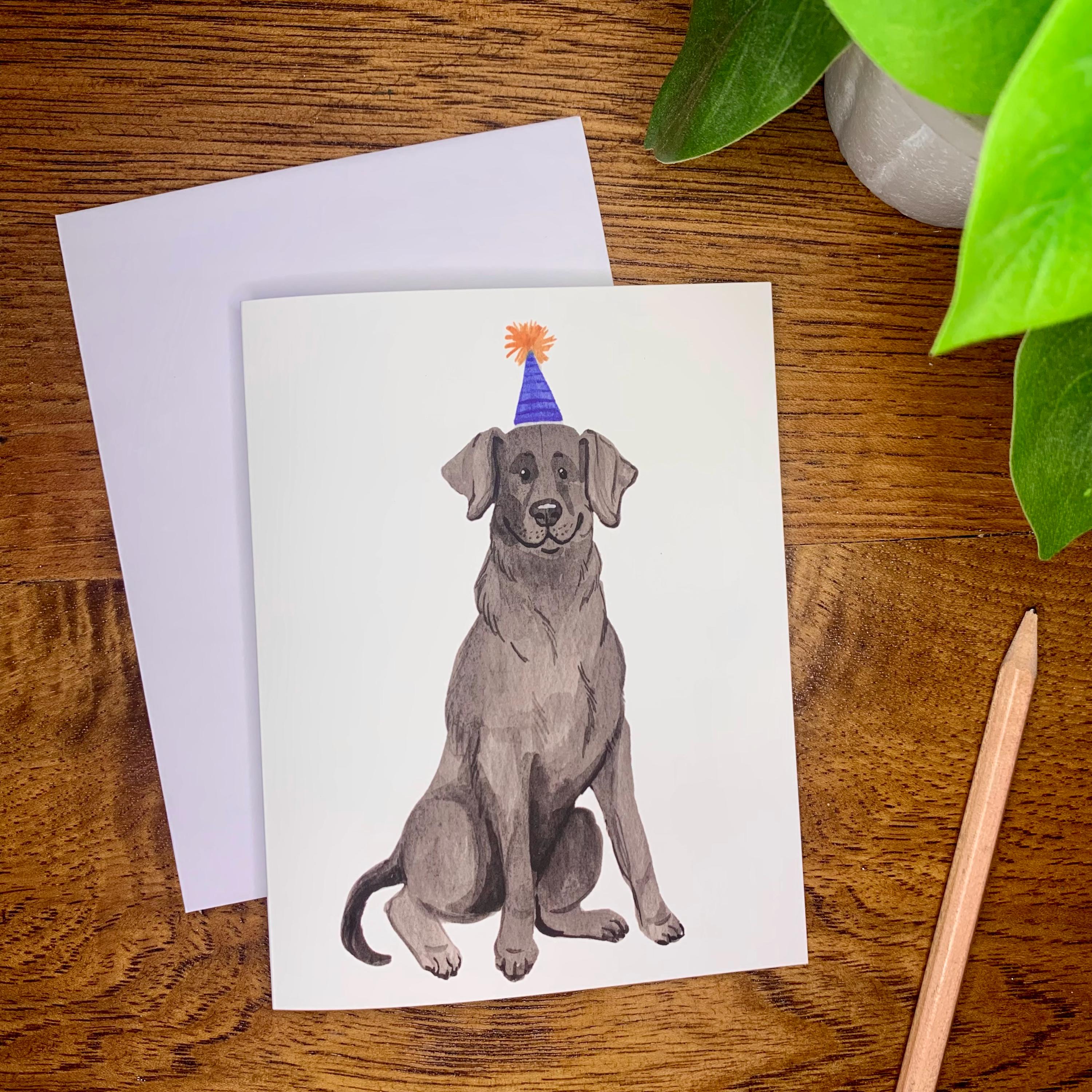 Black Labrador Party Dog Cards - Etsy