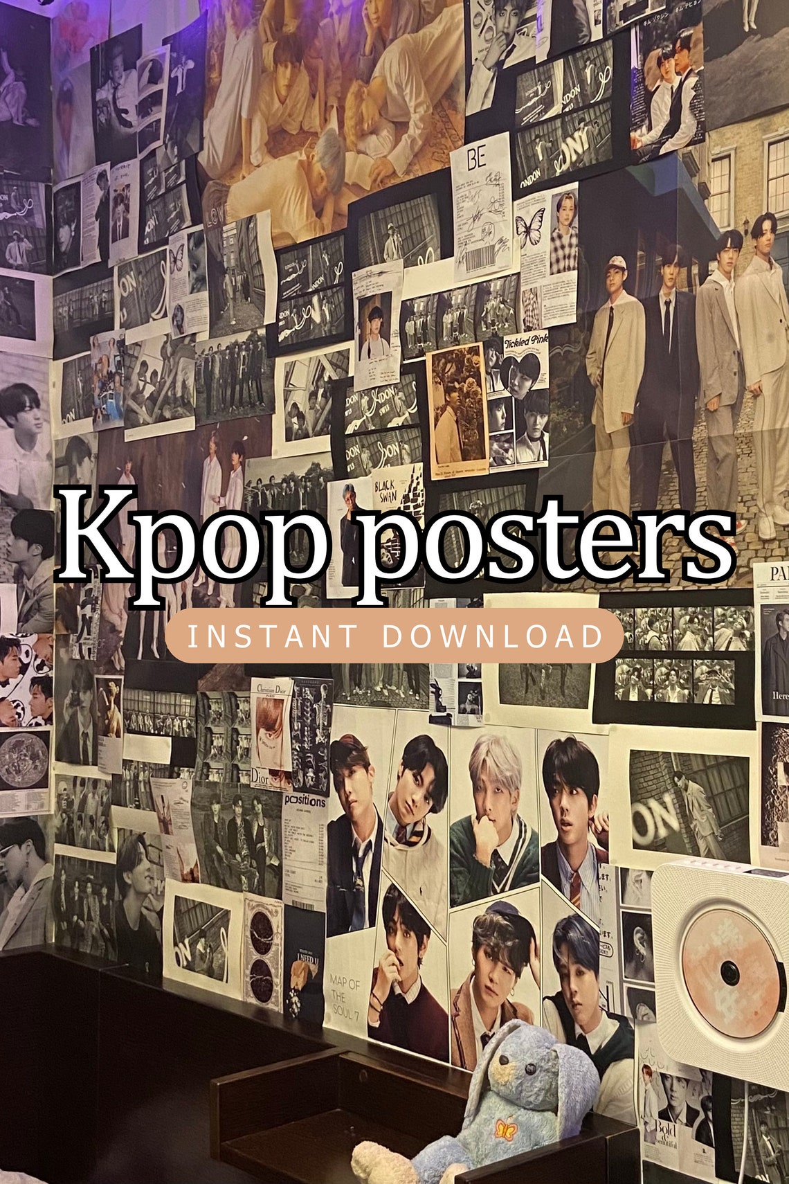 BTS Kpop Aesthetic Posters/prints Pack | Roomdecor Kpop | Digital ...