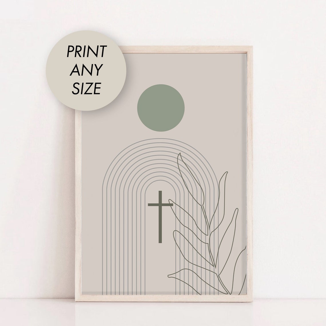 Boho Christian Wall Art Set of 3 Abstract Prints, Christian Nursery ...
